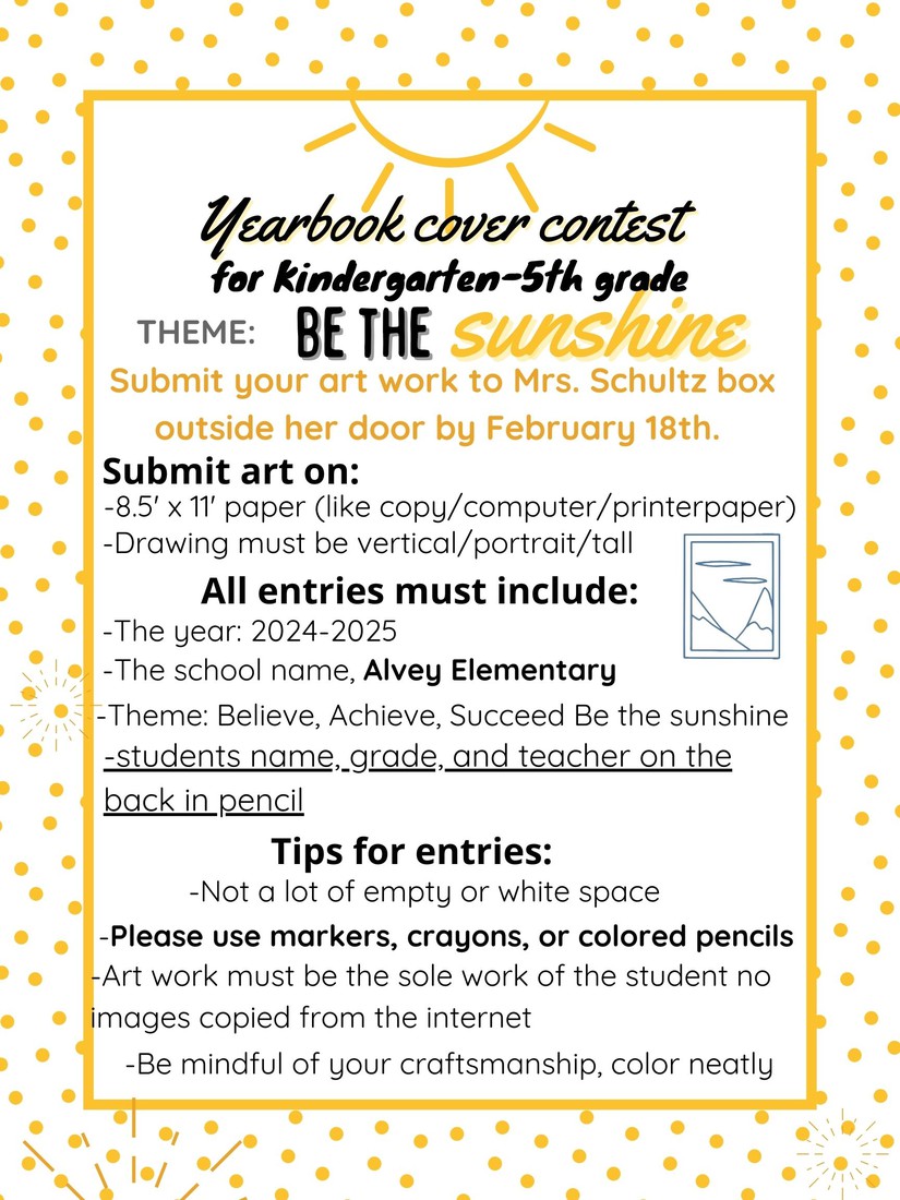 Yearbook Cover Contest 2025 - Alvey Elementary School