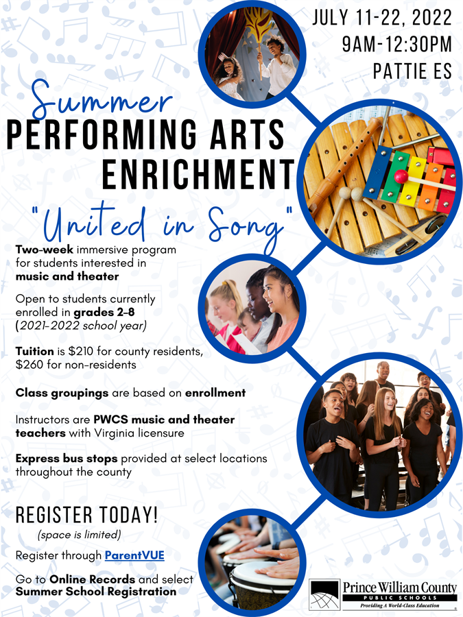 Summer Arts Enrichment Programs - Alvey Elementary School